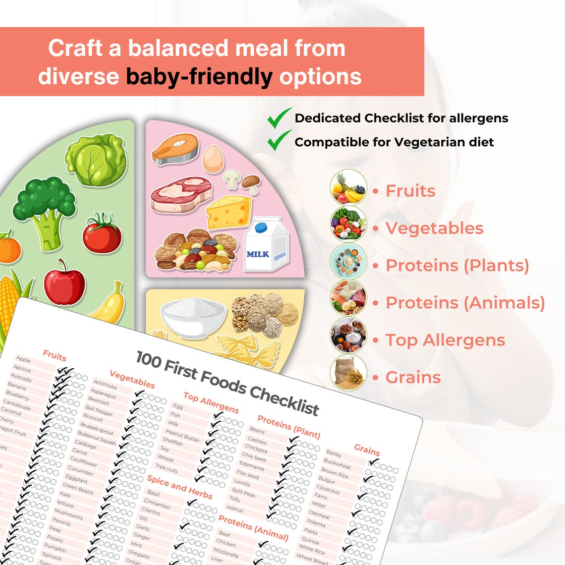 100 First Foods Before One Tracker and Weekly Meal Planner Bonus ...