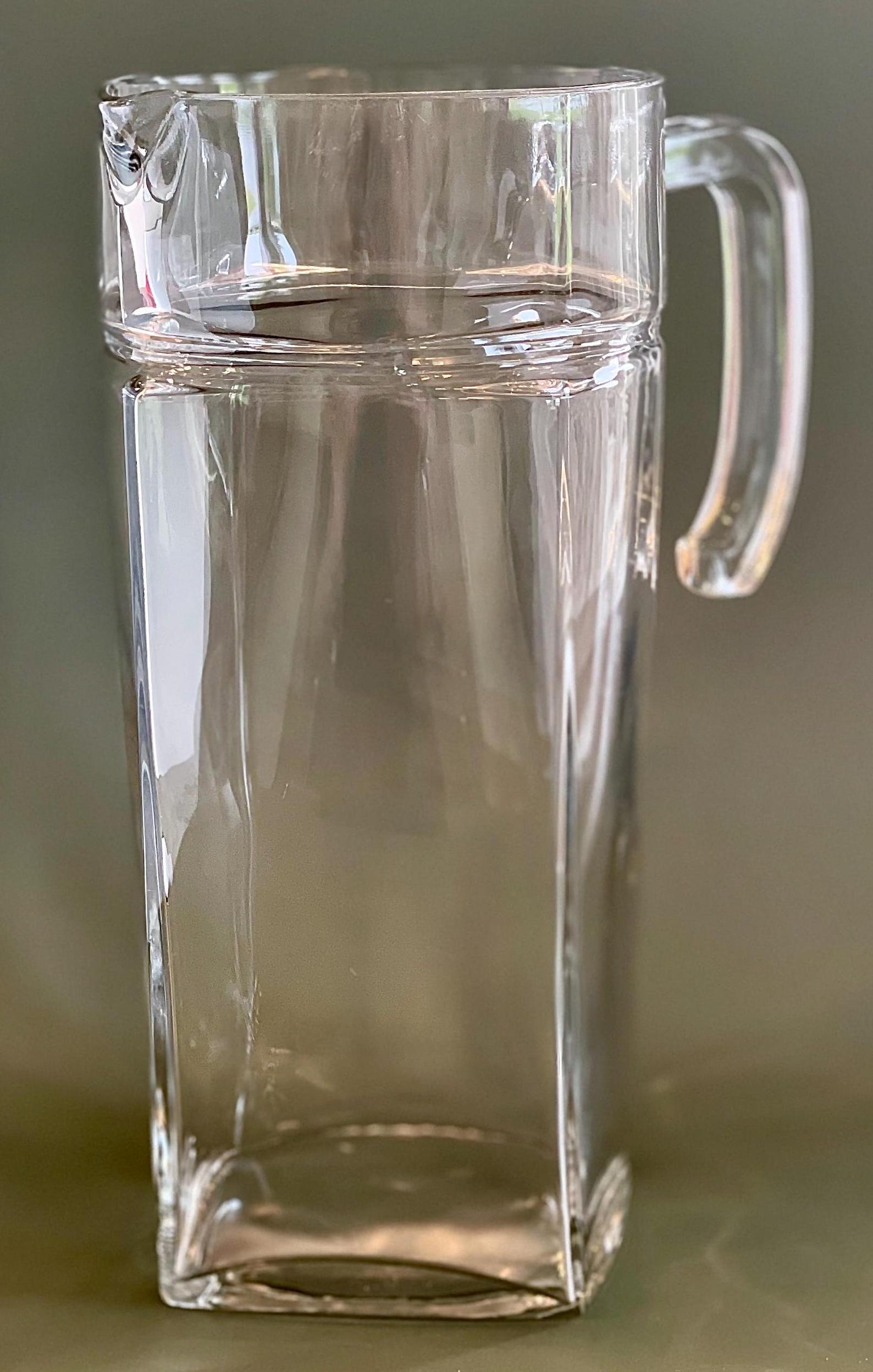 Arc Glass Square Bottomed Drink Pitcher France - Etsy