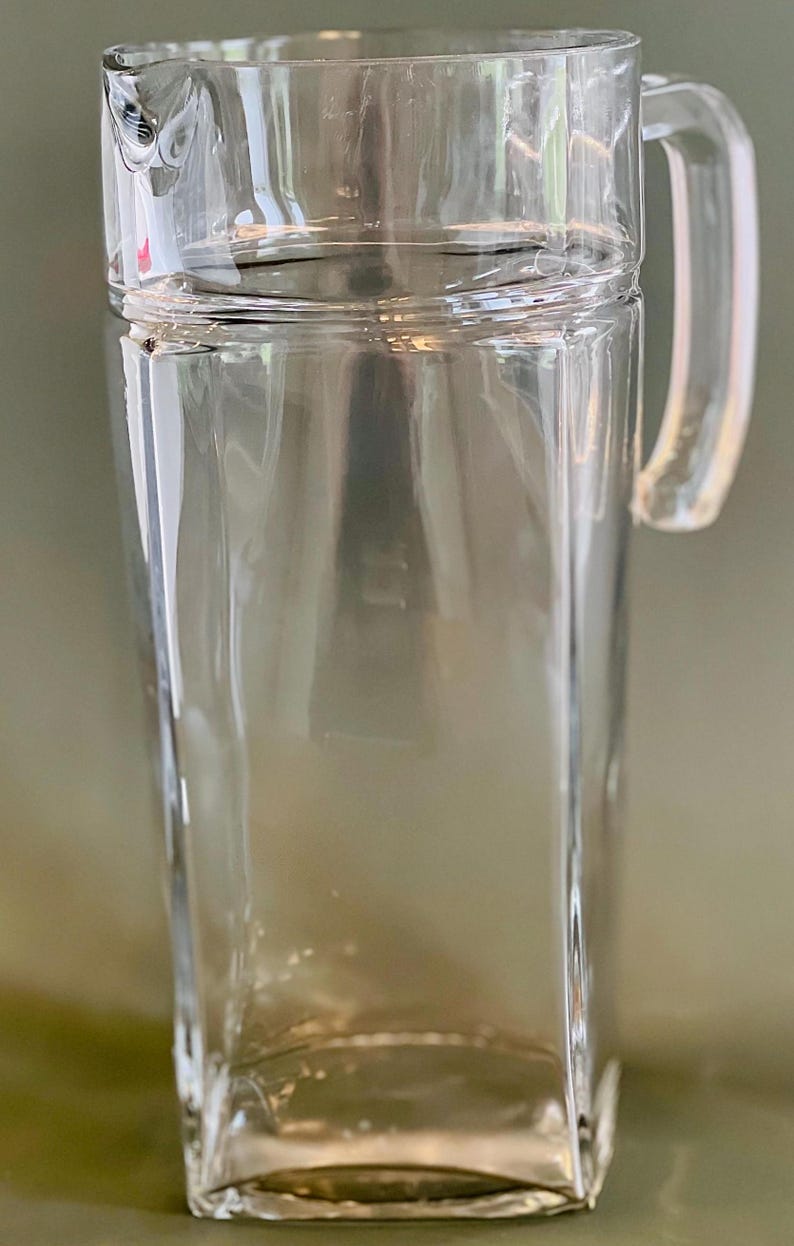 Arc Glass Square Bottomed Drink Pitcher France - Etsy