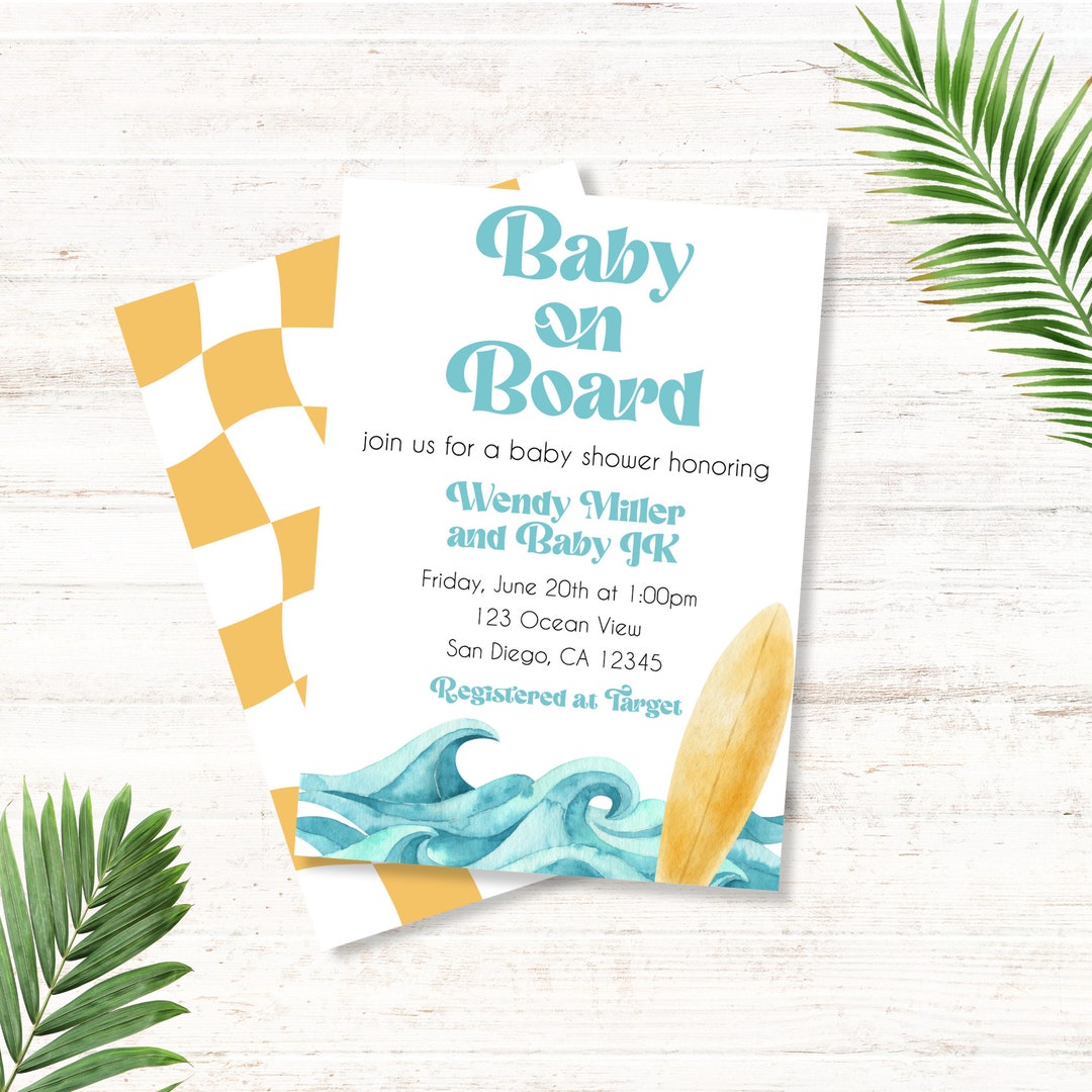 Baby on Board Baby Shower Invitation - Etsy