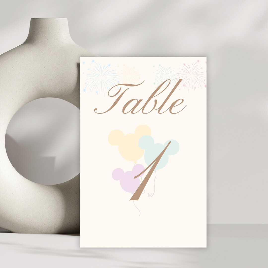Disneyland Vintage Table Numbers - Happiest Celebration on Earth ...