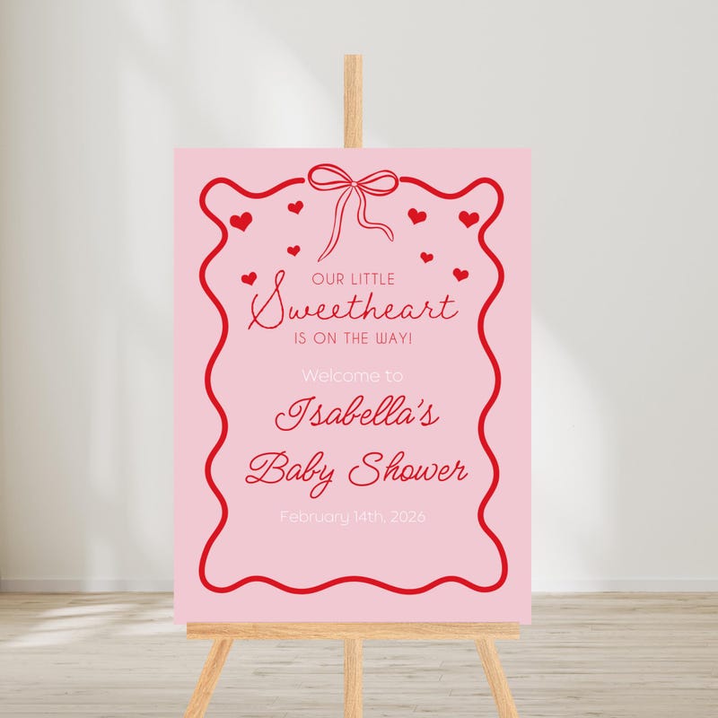 Valentines Welcome Baby Sign - Etsy UK