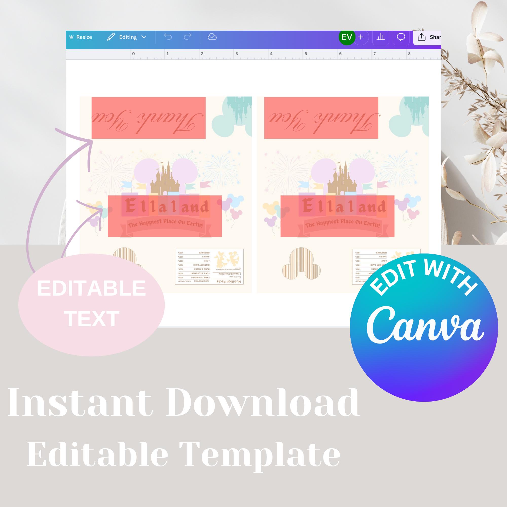 Happiest Birthday on Earth Chocolate Bar Wrapper | Editable Canva ...