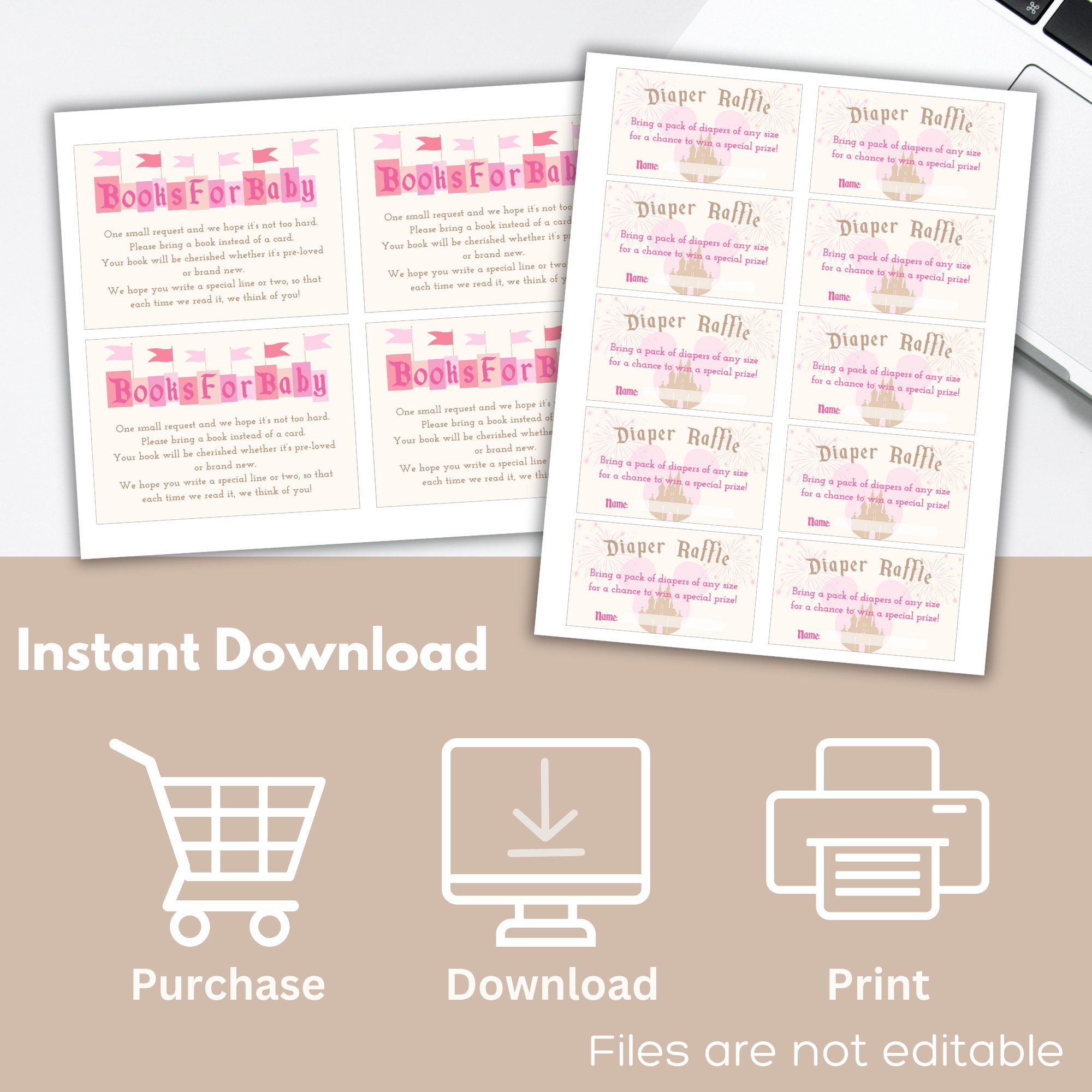 Pink Happiest Baby Shower on Earth Invitation Bundle Printable Editable ...