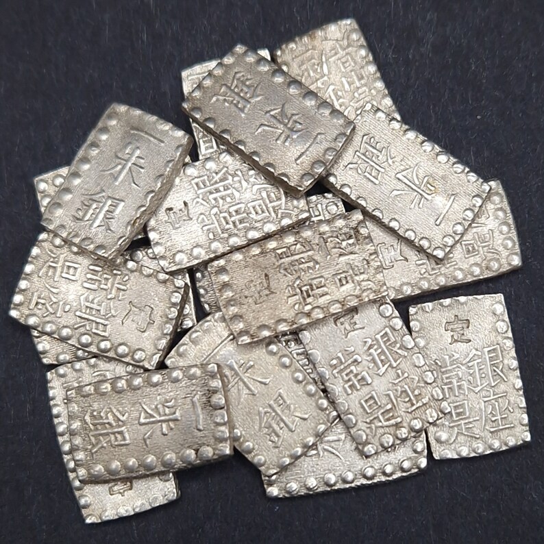 Genuine Japan Samurai Era Silver Coin, Isshu Gin 1 Shu, 1853-1865 ...