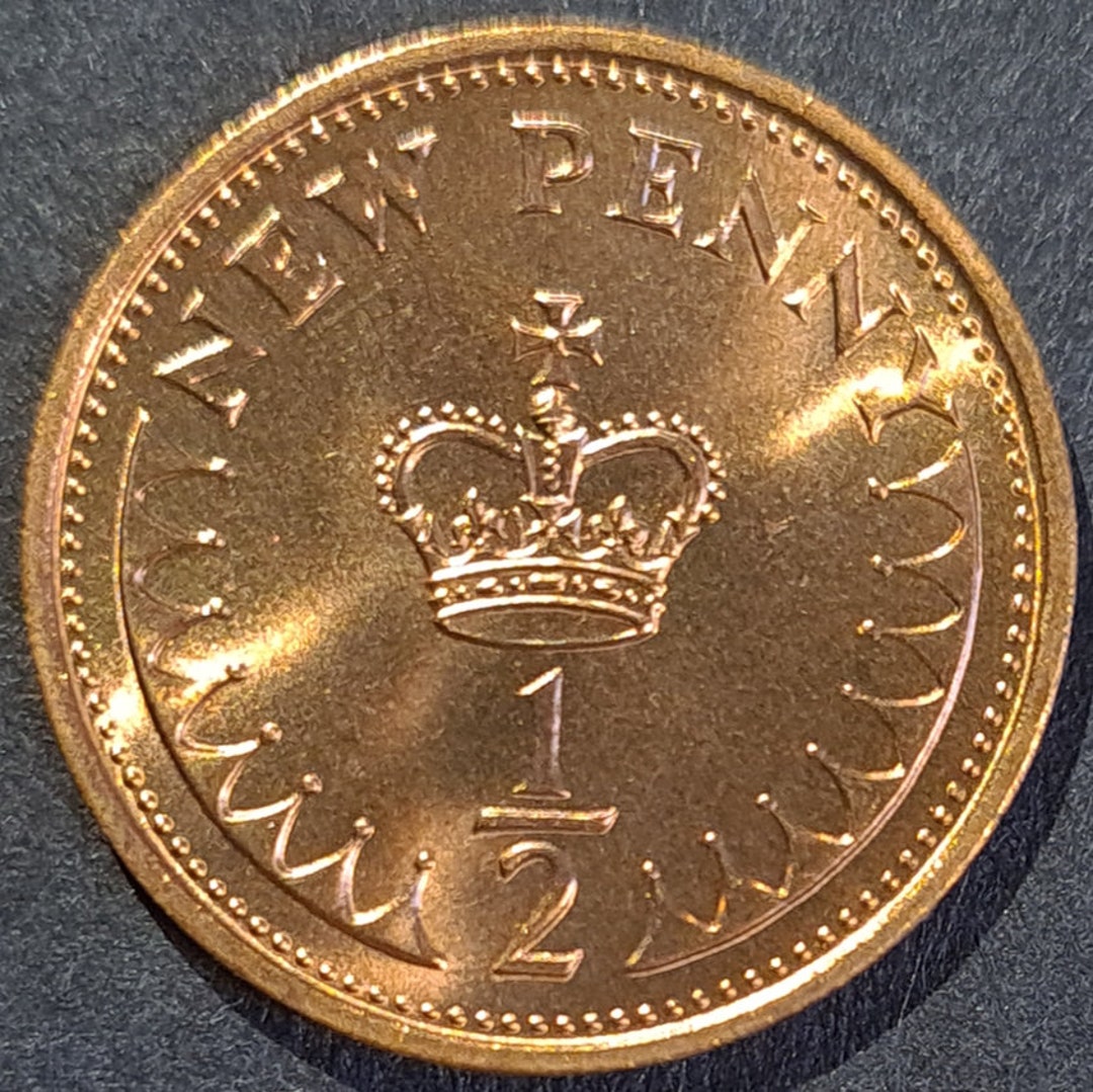 Queen Elizabeth II Halfpenny 1971 Uncirculated 52nd - Etsy