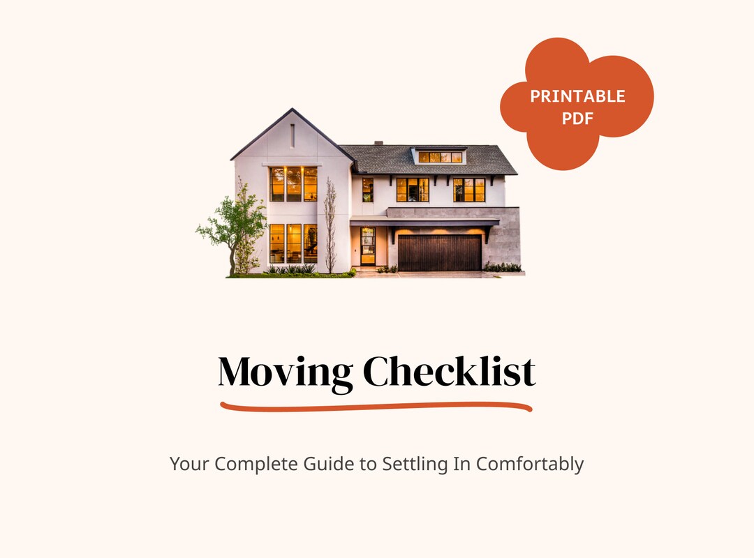 Moving Checklist, New Home Checklist, Moving List, First Home ...