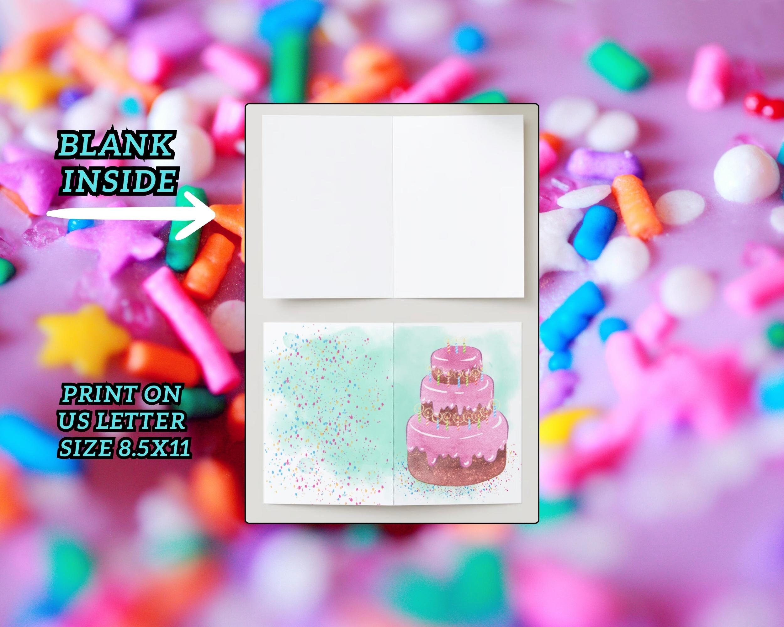 HAPPY BIRTHDAY Card Blank Inside 2 Sizes Included 4x6 and 5x7 - Etsy