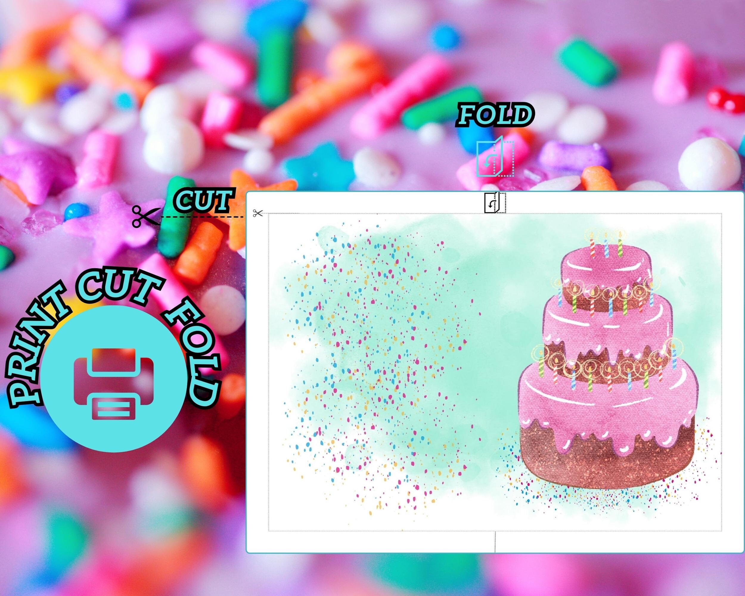 HAPPY BIRTHDAY Card Blank Inside 2 Sizes Included 4x6 and 5x7 - Etsy