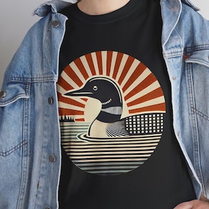 Retro Loon Shirt | Vintage Bird Design | Nature-inspired Apparel for ...
