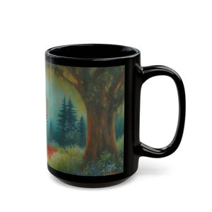 Enchanted Forest Mug With Majestic Deer & Wildflowers | Vibrant Nature ...