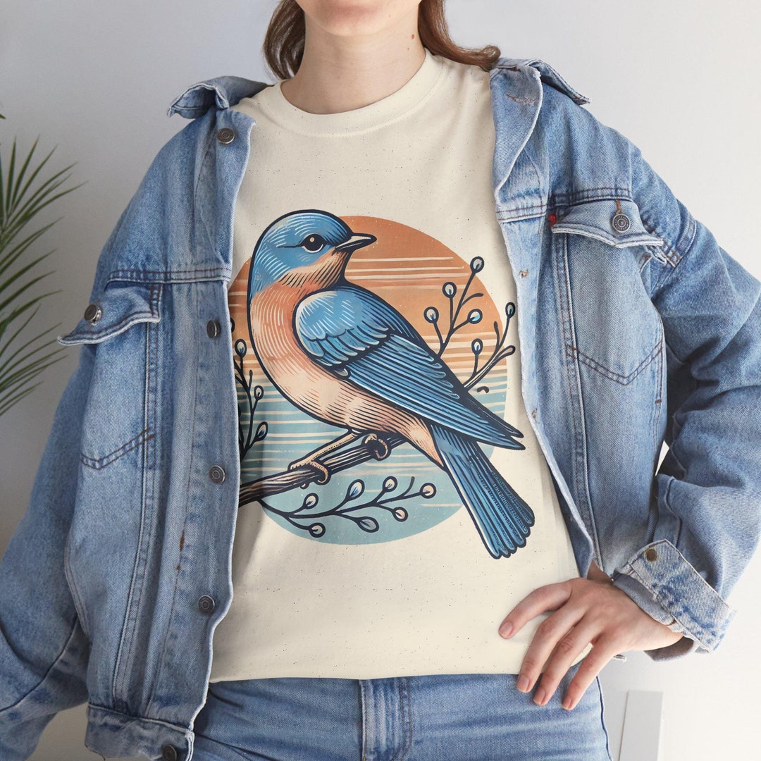 Vintage Bluebird Shirt | Retro Bird Design | Classic Nature-inspired ...
