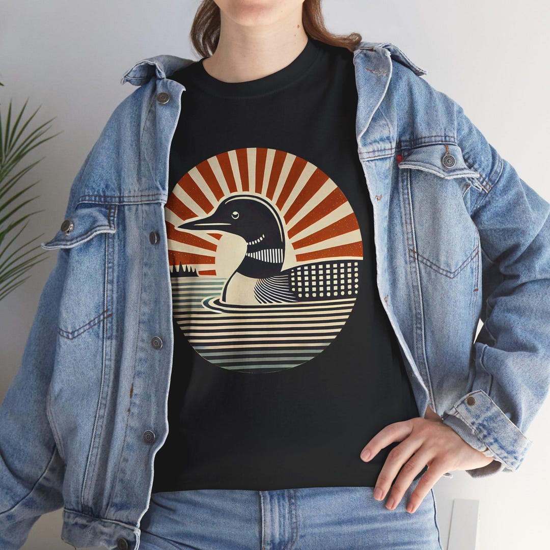Retro Loon Shirt | Vintage Bird Design | Nature-inspired Apparel for ...