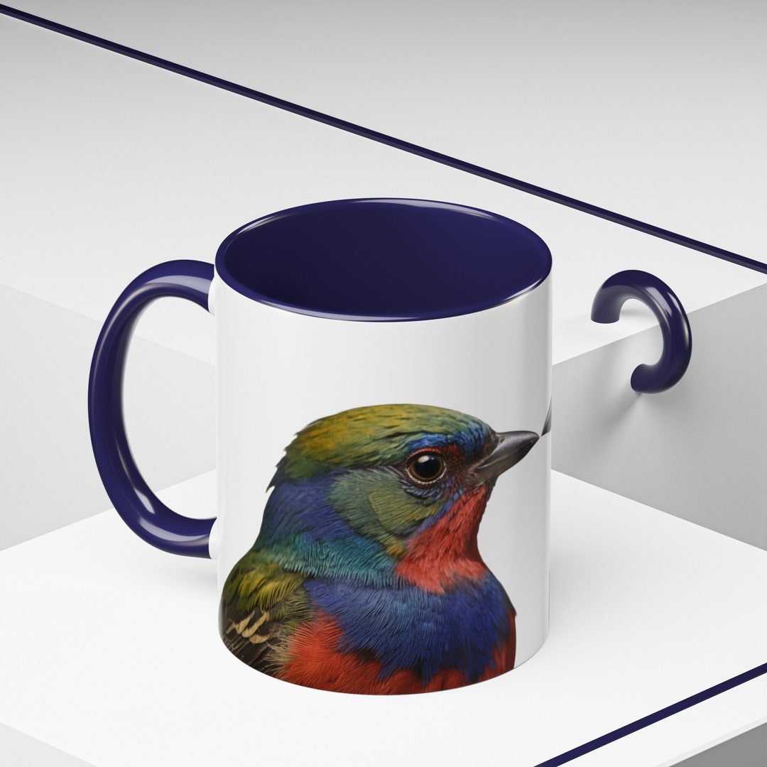 Painted Bunting Mug, Bird Gift, Bird Watcher Mug, Bird Lover Mug, Bird ...