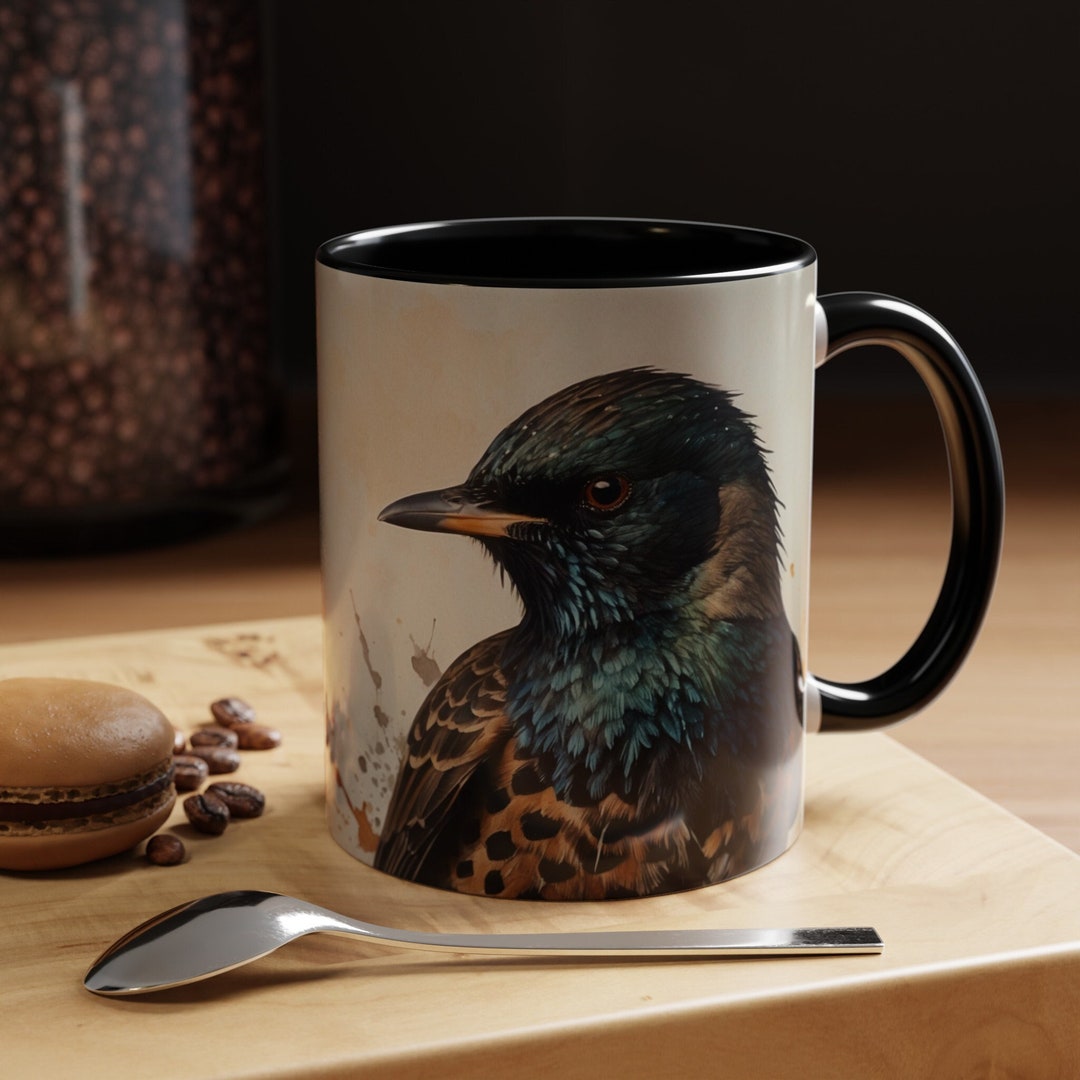 Starling Mug, Bird Gift, Bird Watcher Mug, Bird Lover Mug, Bird Mug ...