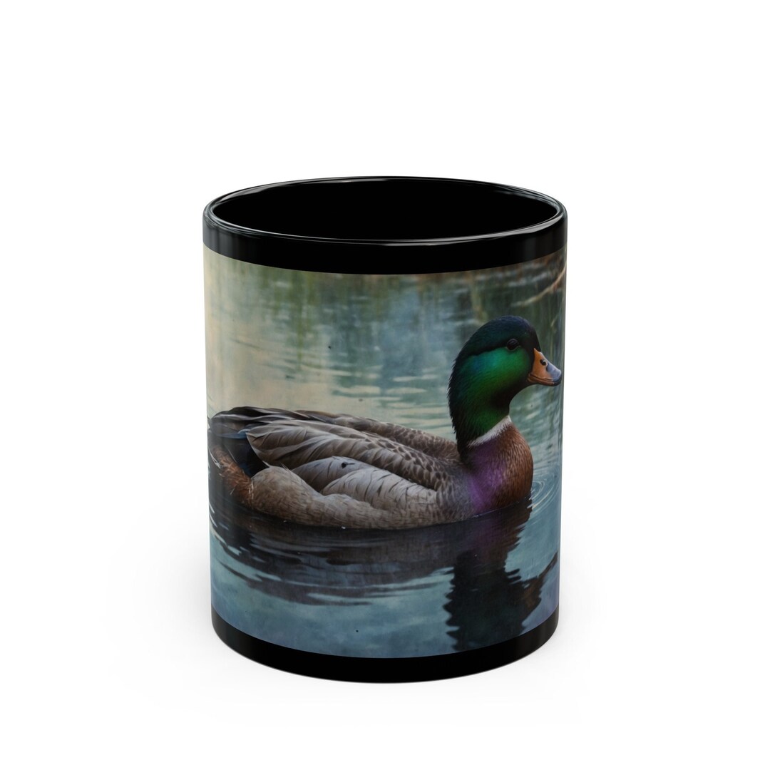 Duck Mug, Mallard in Peaceful Pond, Duck Lover, Bird Lover Gift, Bird ...