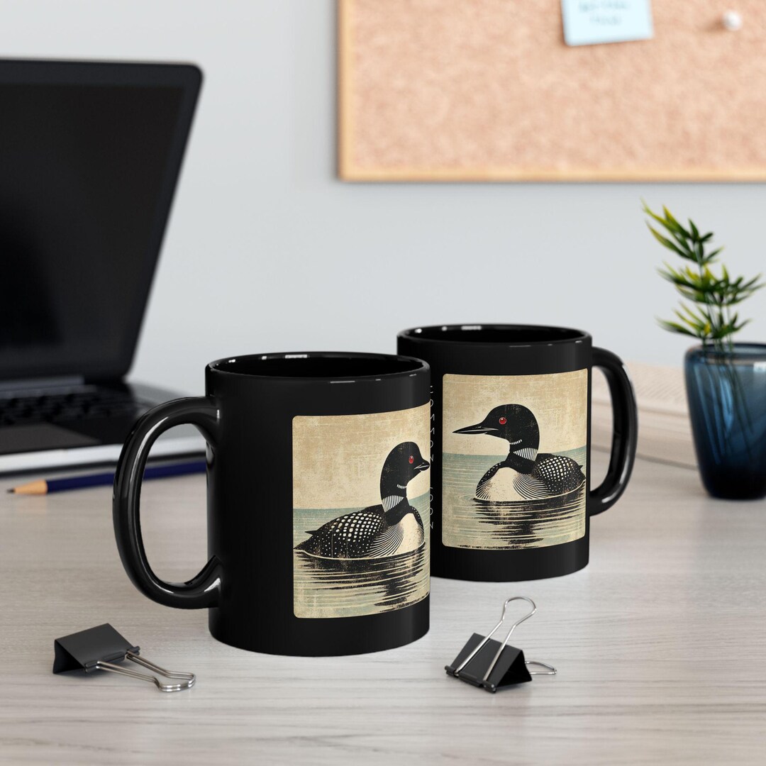 Rustic Common Loon Mug | Bird Design | Nature-inspired Drinkware for ...