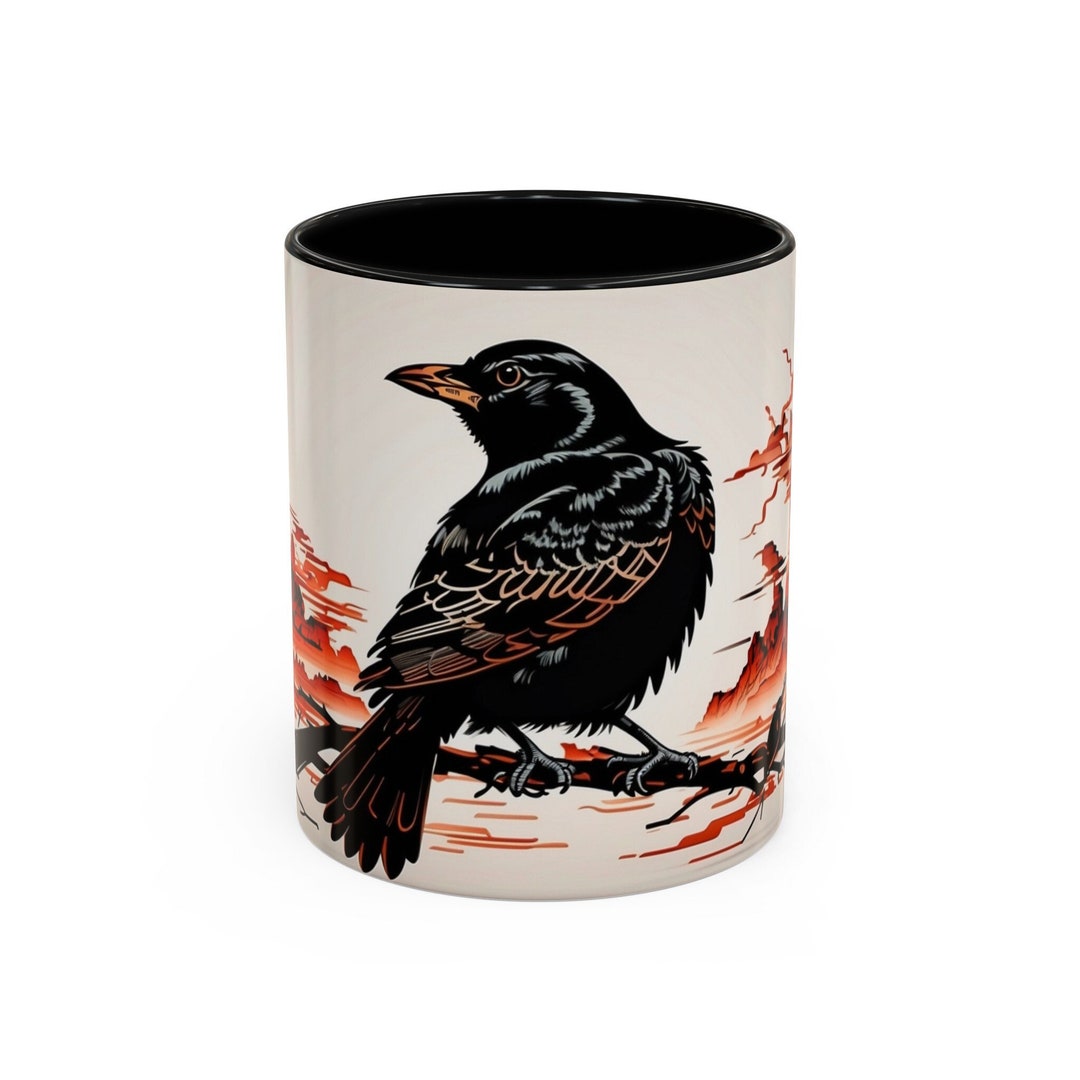 Bird Coffee Cup, Bird Coffee Cup, Crow Mug, Bird Mug, Bird Gift ...