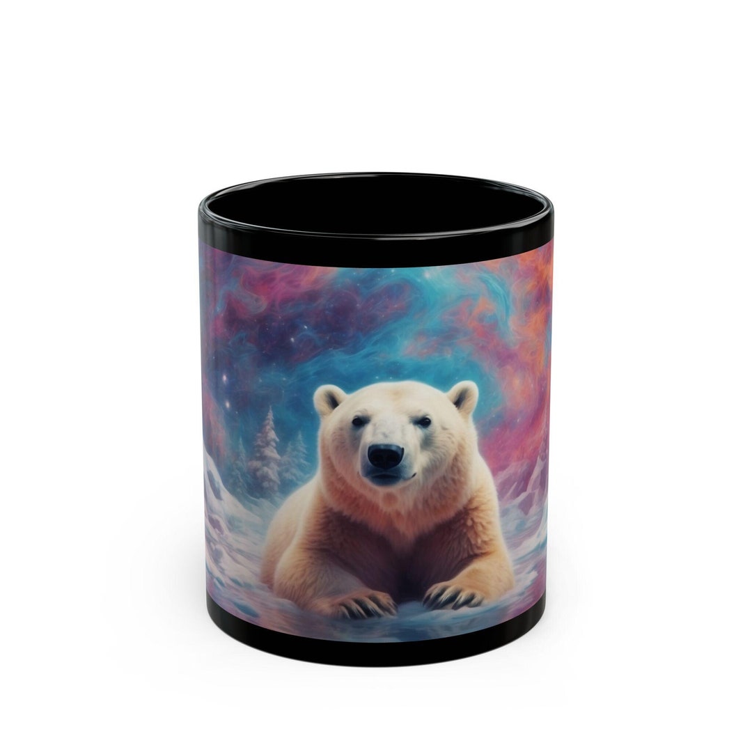 Whimsical Polar Bear Mug, Cute Polar Bear Mug, Winter Mug, Winter ...