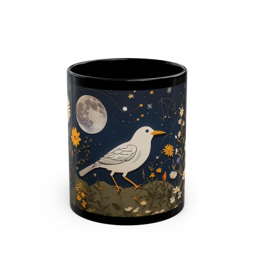 Dainty Mug With Birds, Beautiful Nature Mug, Nature Art, Bird Mug ...