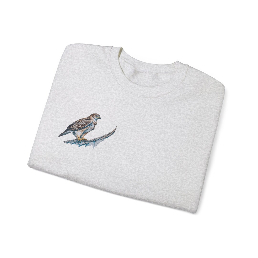Hawk Crewneck Sweatshirt, Bird Sweatshirt, Simple Hawk Sweatshirt, Bird ...