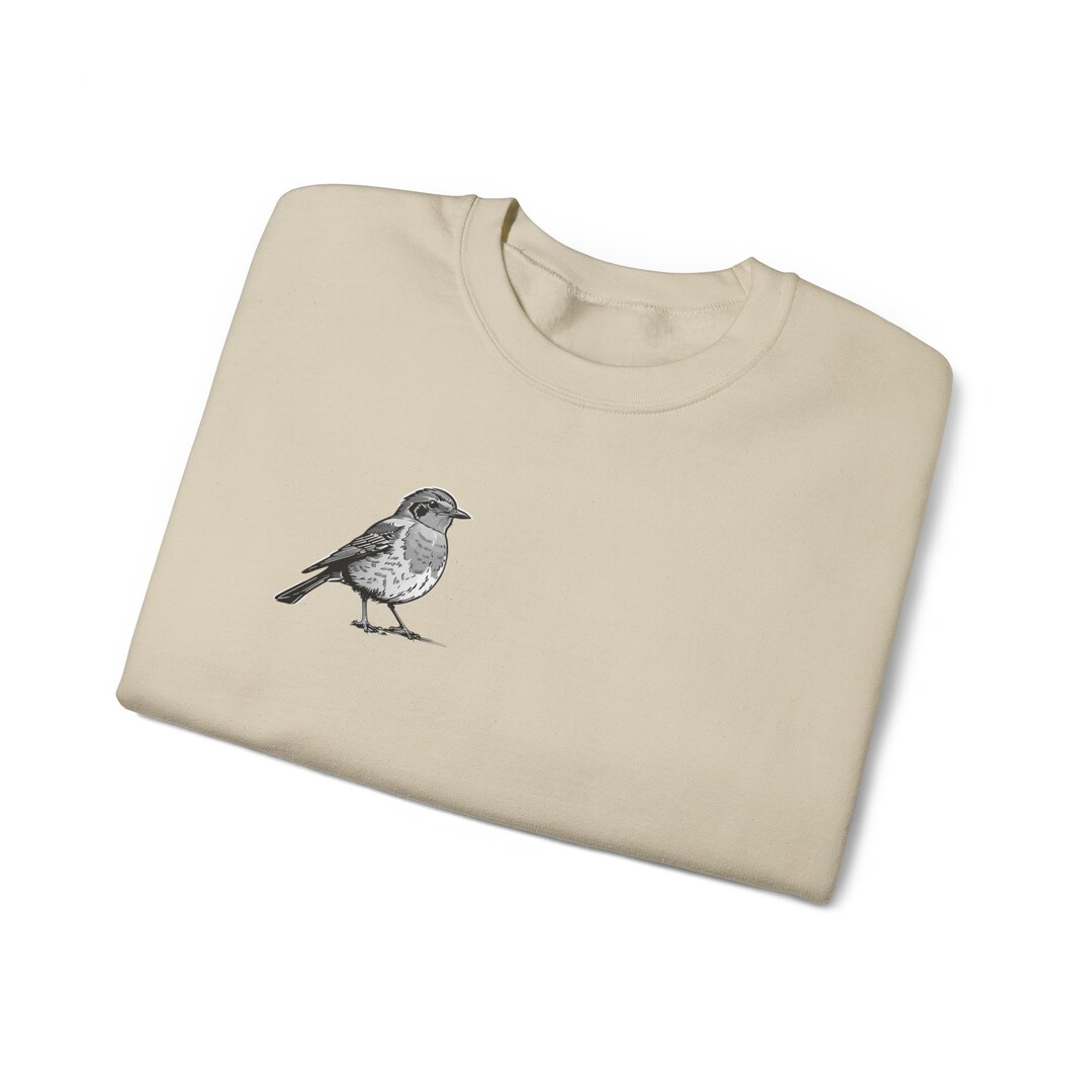 Robin Crewneck Sweatshirt, Bird Sweatshirt, Simple Robin Sweatshirt ...