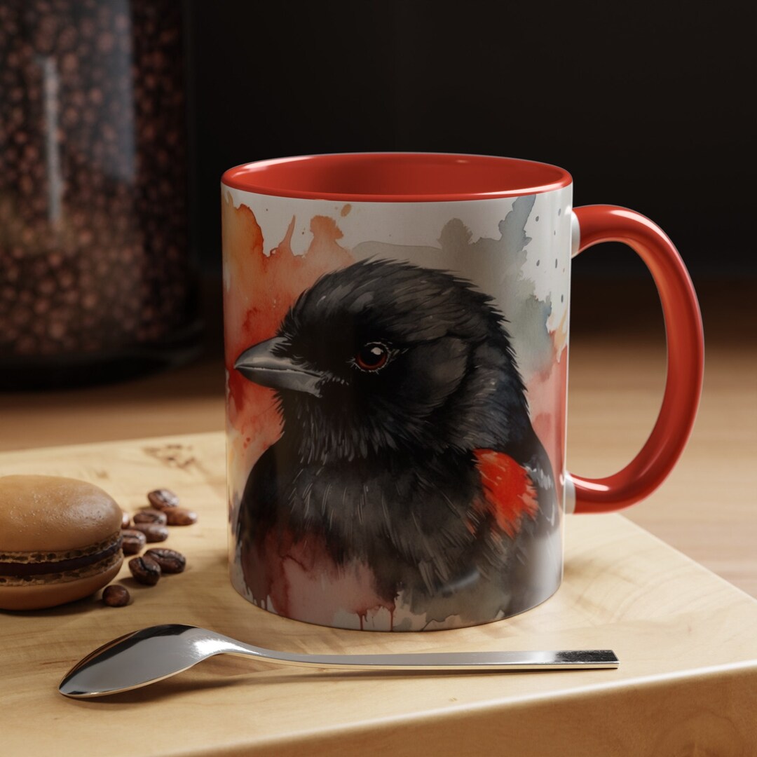 Red Winged Blackbird Mug, Bird Gift, Bird Watcher Mug, Bird Lover Mug ...