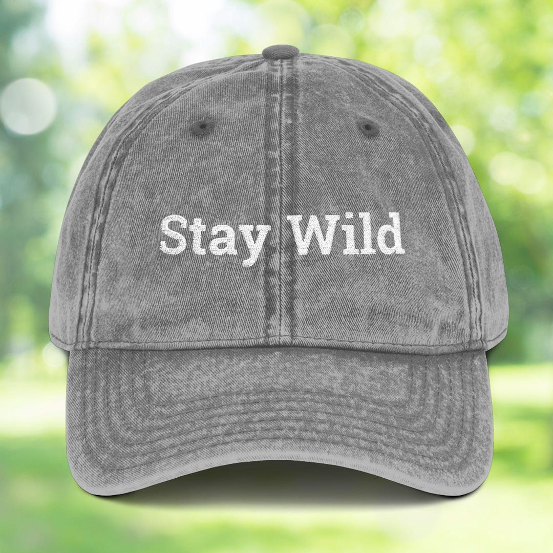 Stay Wild Hat | Embroidered Hiking Hat | Adventure Lover Gift | Nature ...