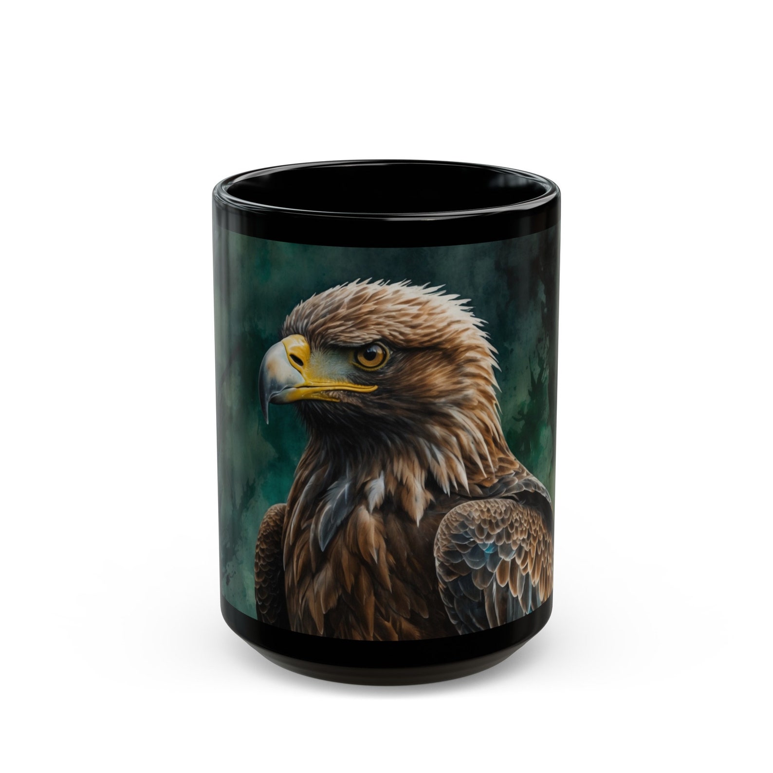 Hawk Mug, Hawk Mug With Watercolor Background, Hawk Gift, Bird Lover ...