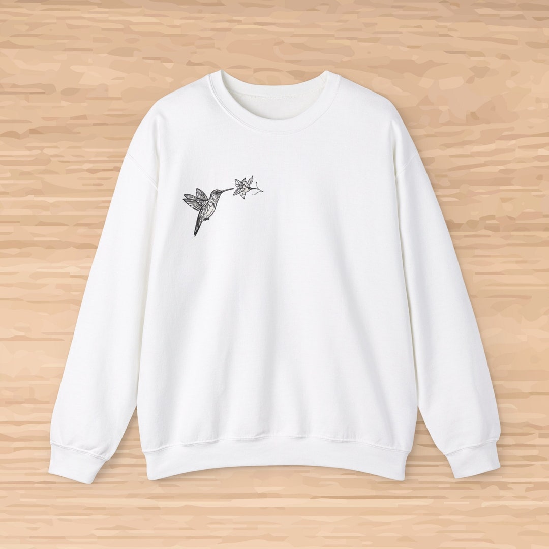 Hummingbird Crewneck Sweatshirt, Bird Sweatshirt, Simple Hummingbird ...