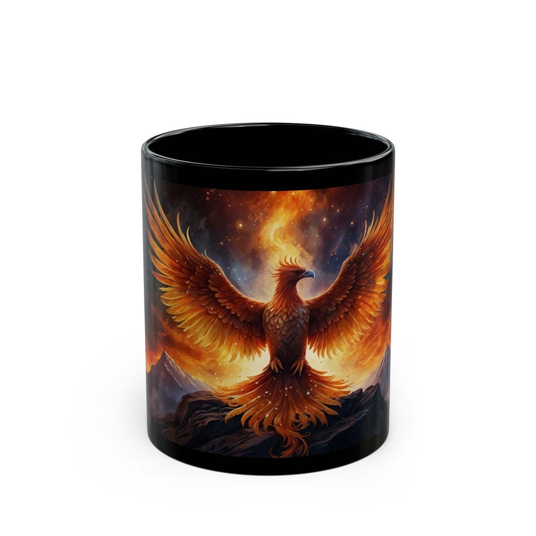 Phoenix Mug, Fantasy Mug, Bird Mug, Bird Name Mug, Rising Phoenix, Bird ...