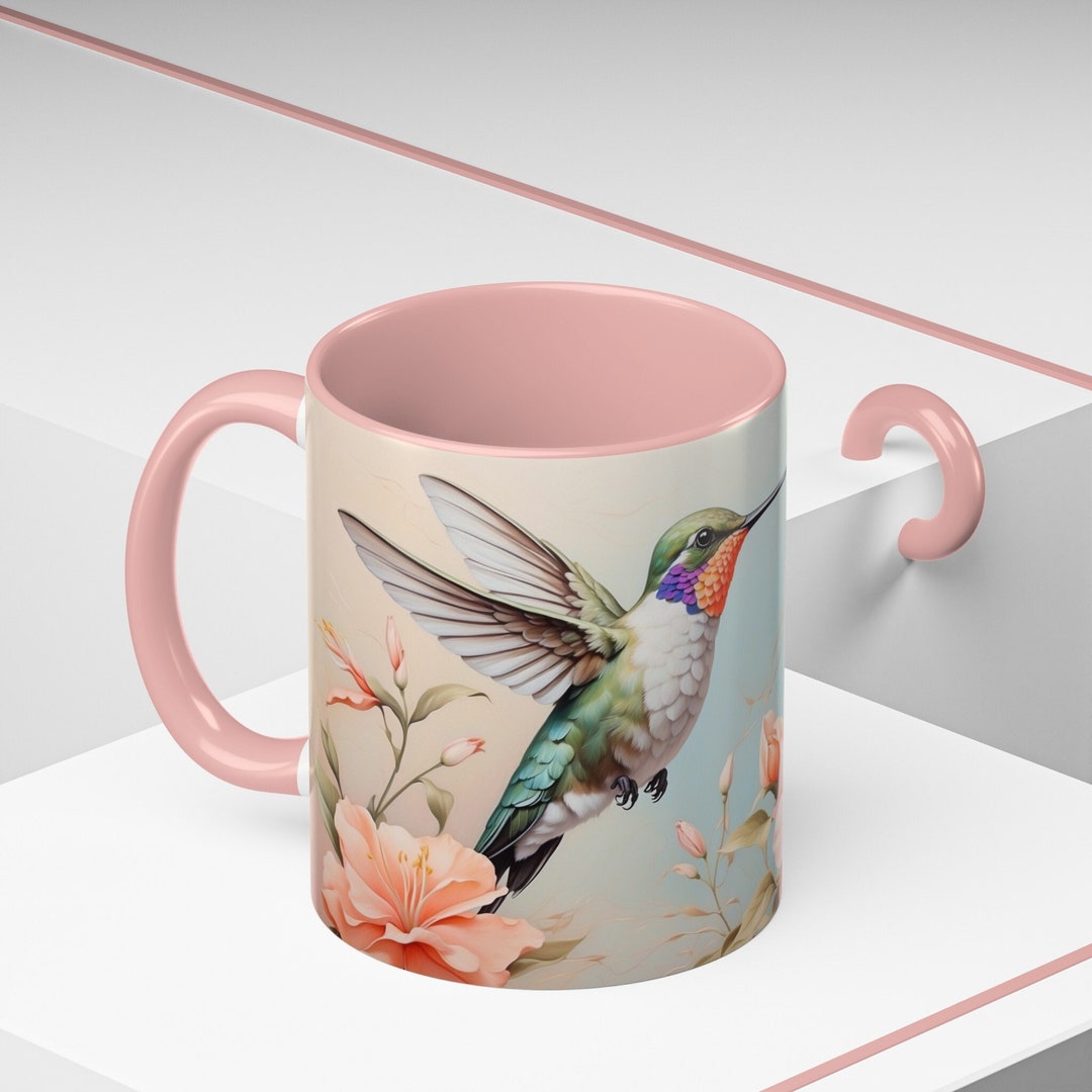 Hummingbird Coffee Cup, Cute Pastel Bird Coffee Cup, Bird Mug, Bird ...