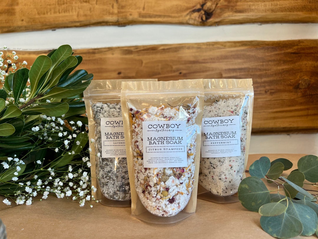 All- Natural Bath Soak, Botanical Bath Salts With Essential Oils ...