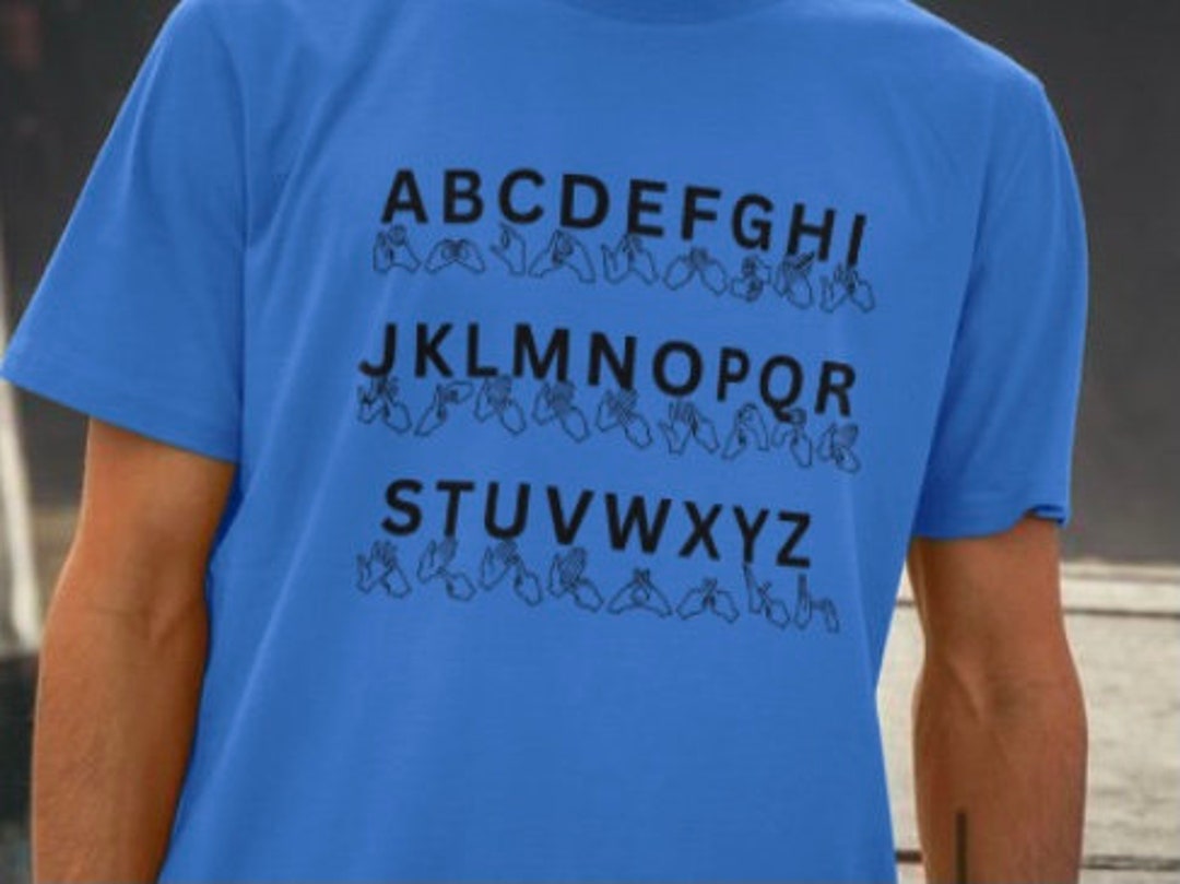BSL British Sign Language and Makaton T-shirt Finger Spelling of the ...
