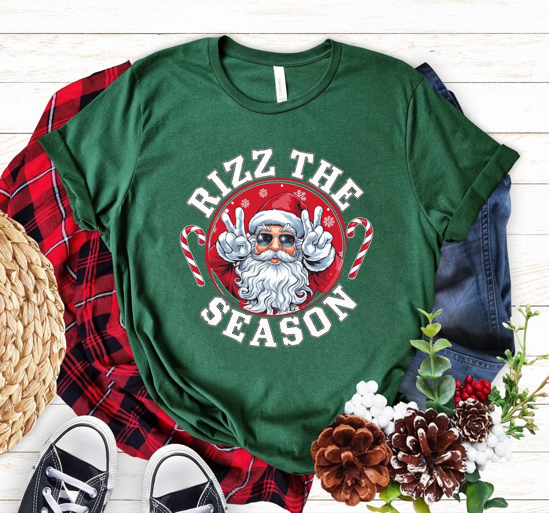 Rizz the Season Merry Rizzmas Funny Rizzmas Sigmas Tee W Rizz Christmas ...