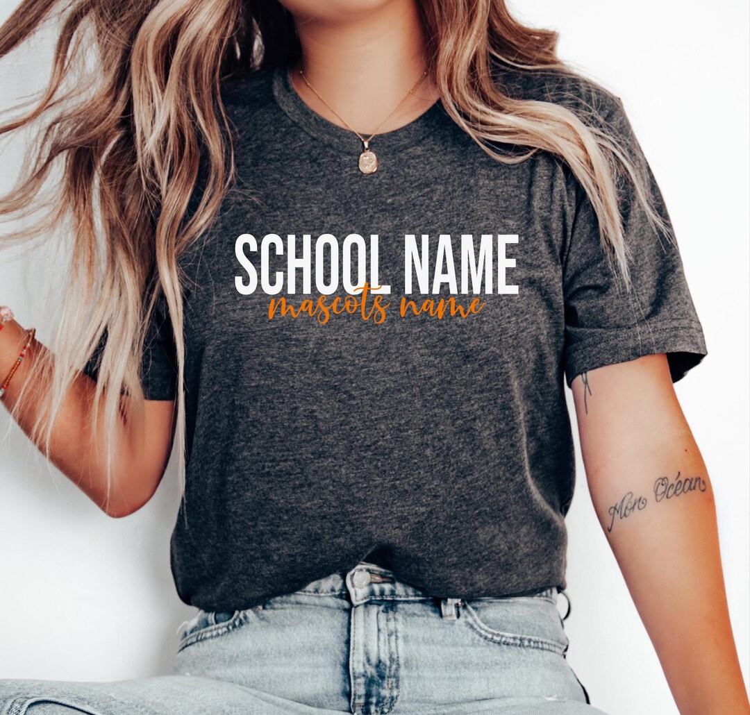 Custom School Spirit Shirt Team Mascot Shirt Custom Teacher Team Shirts ...