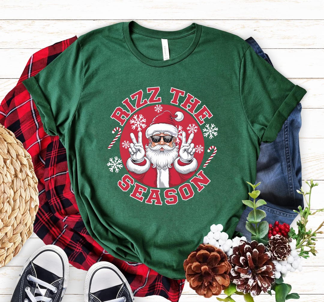 Rizz The Season Merry Rizzmas Funny Rizzmas Sigmas Tee W Rizz Christmas ...