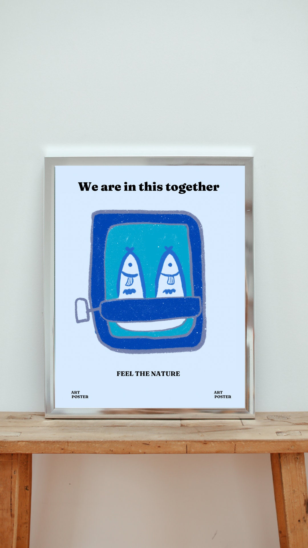 FISH Digital Wall Art Print, Funny Fish Poster, Cute Illustration, Fish ...