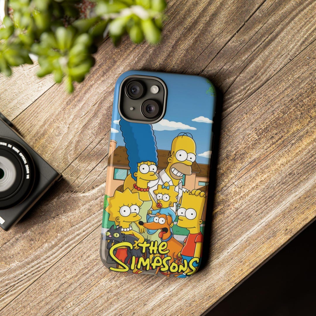 The Simpsons Family Tough Phone Case for iPhone 16 15 14 13 12 11 Pro ...
