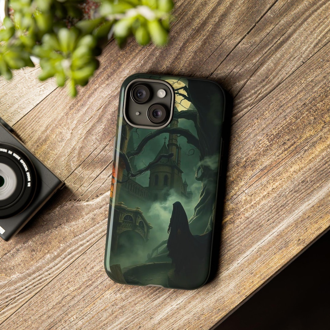 Dark Ghostly Haunted House Phone Case, Scary Haunted Mansion Design for ...