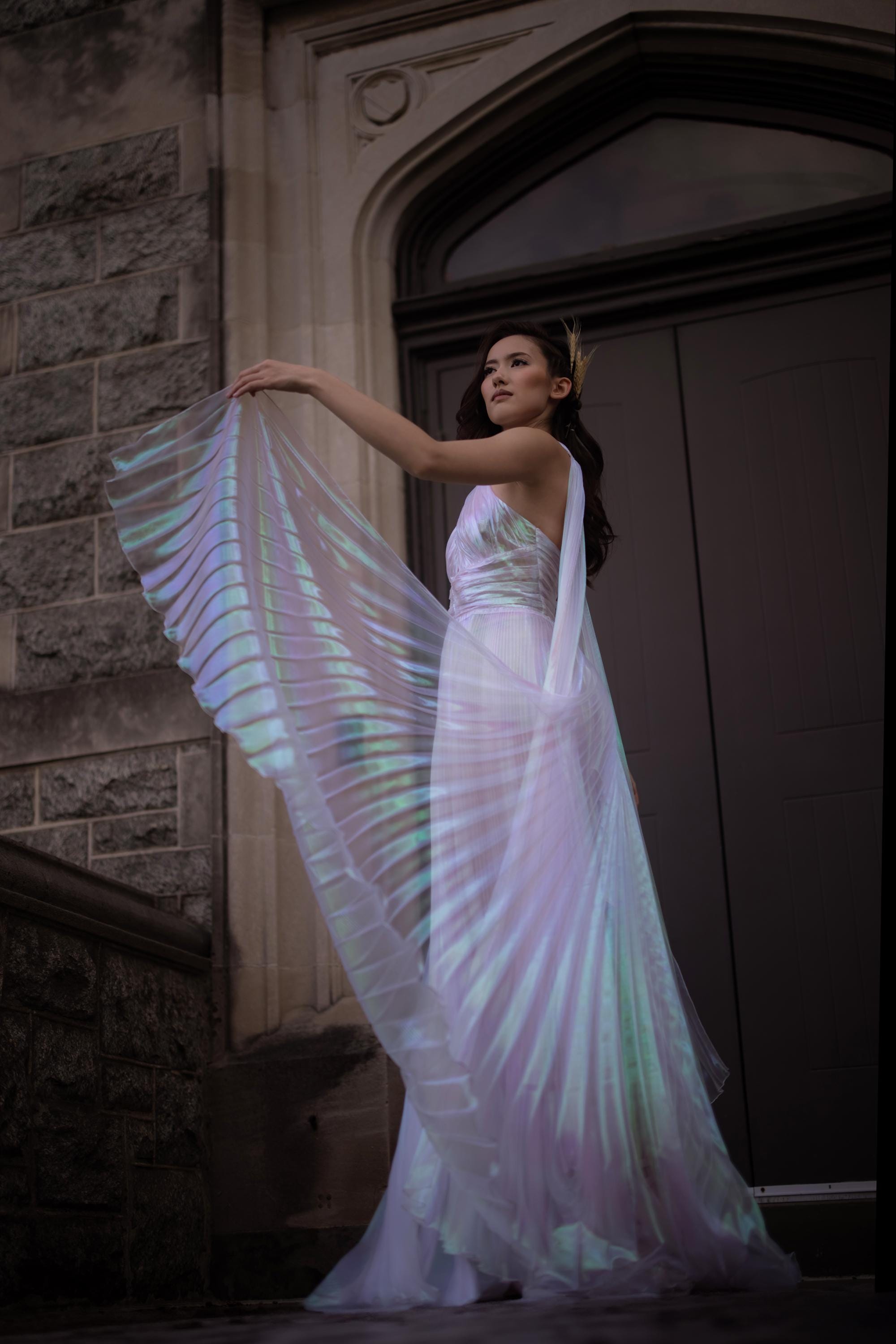 Unique Ethereal Fairy Wedding Dress Alternative Organza Sheer ...
