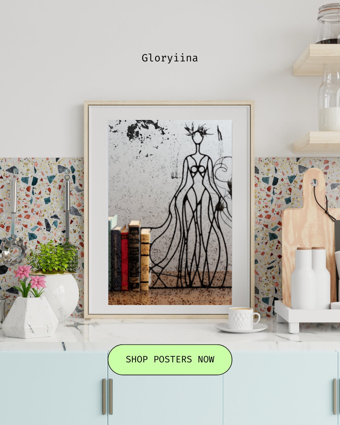 Printable Bookish One Line Metal Wall Art With Bookish Woman, Instant ...