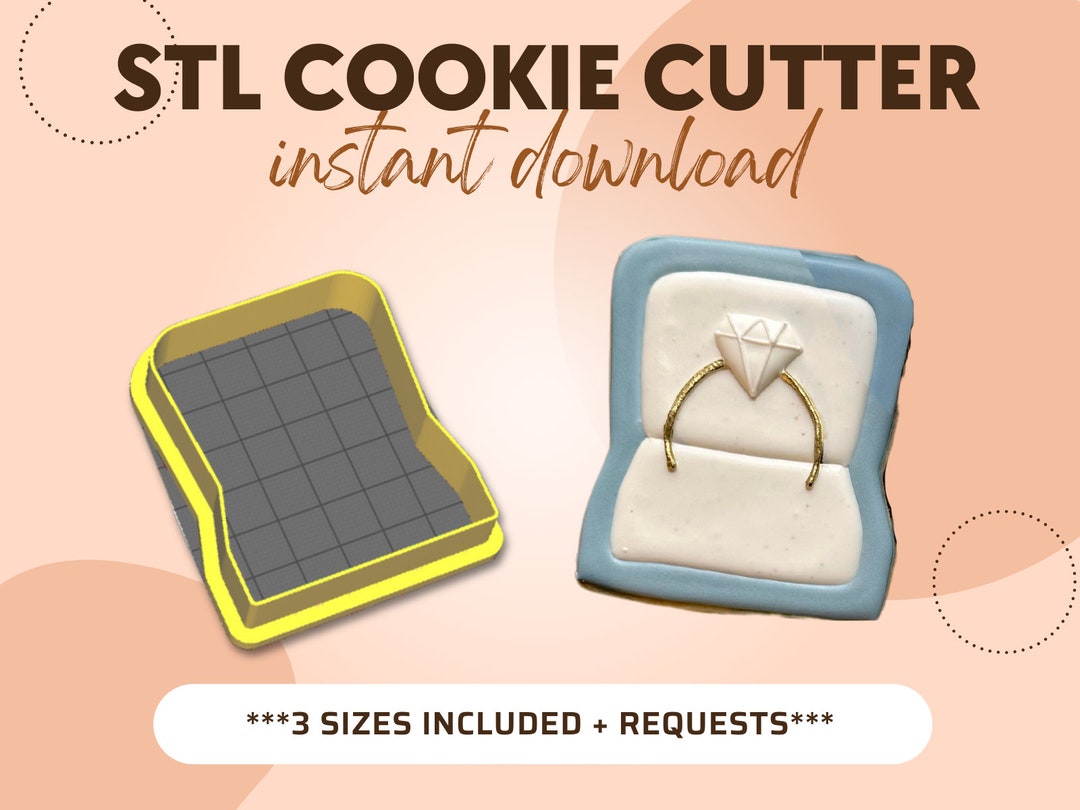 Ring Box Cookie Cutter STL File for Wedding Cookies Instant - Etsy