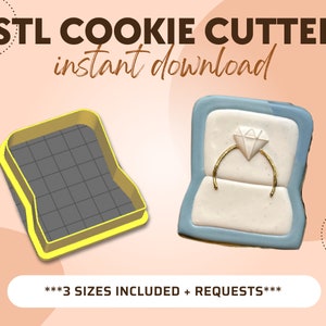 Ring Box Cookie Cutter STL File for Wedding Cookies Instant - Etsy