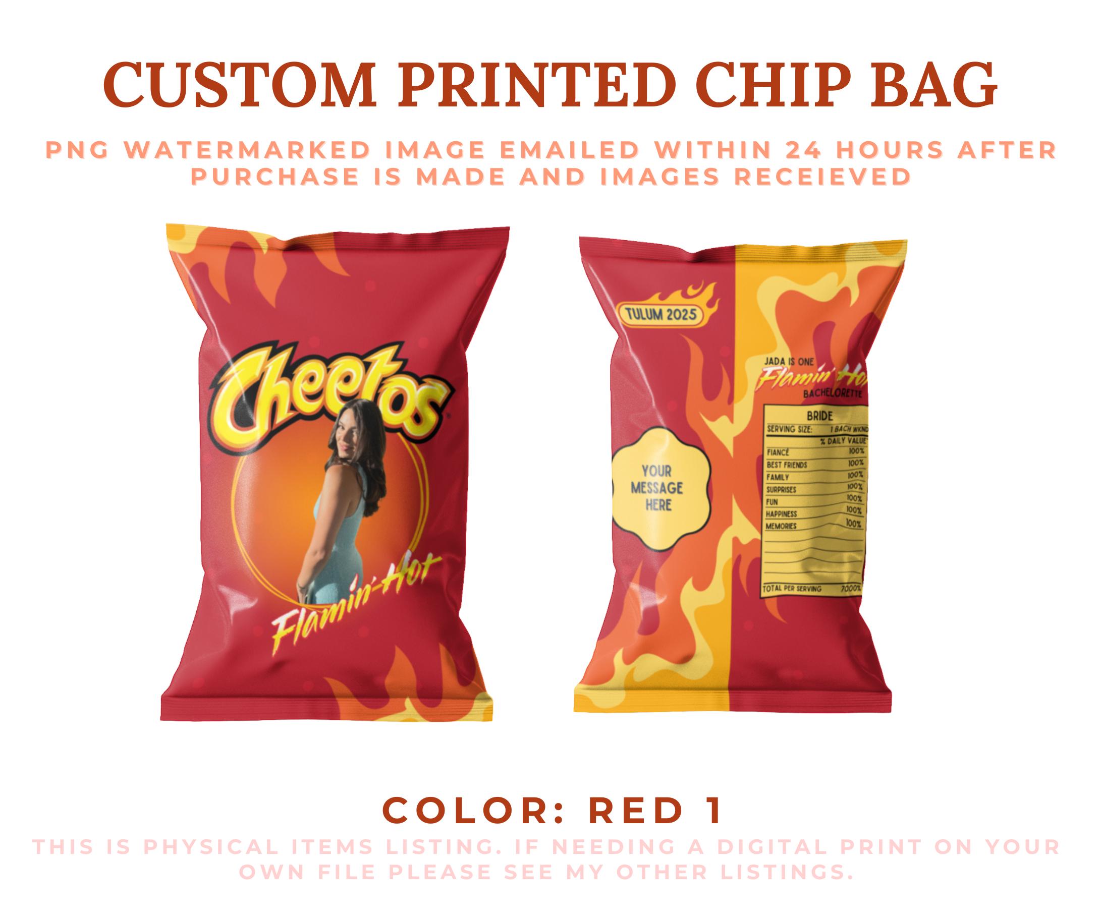 Custom PHYSICAL Chip Bag / Hot Cheeto Bag, Multiple Colors Available ...