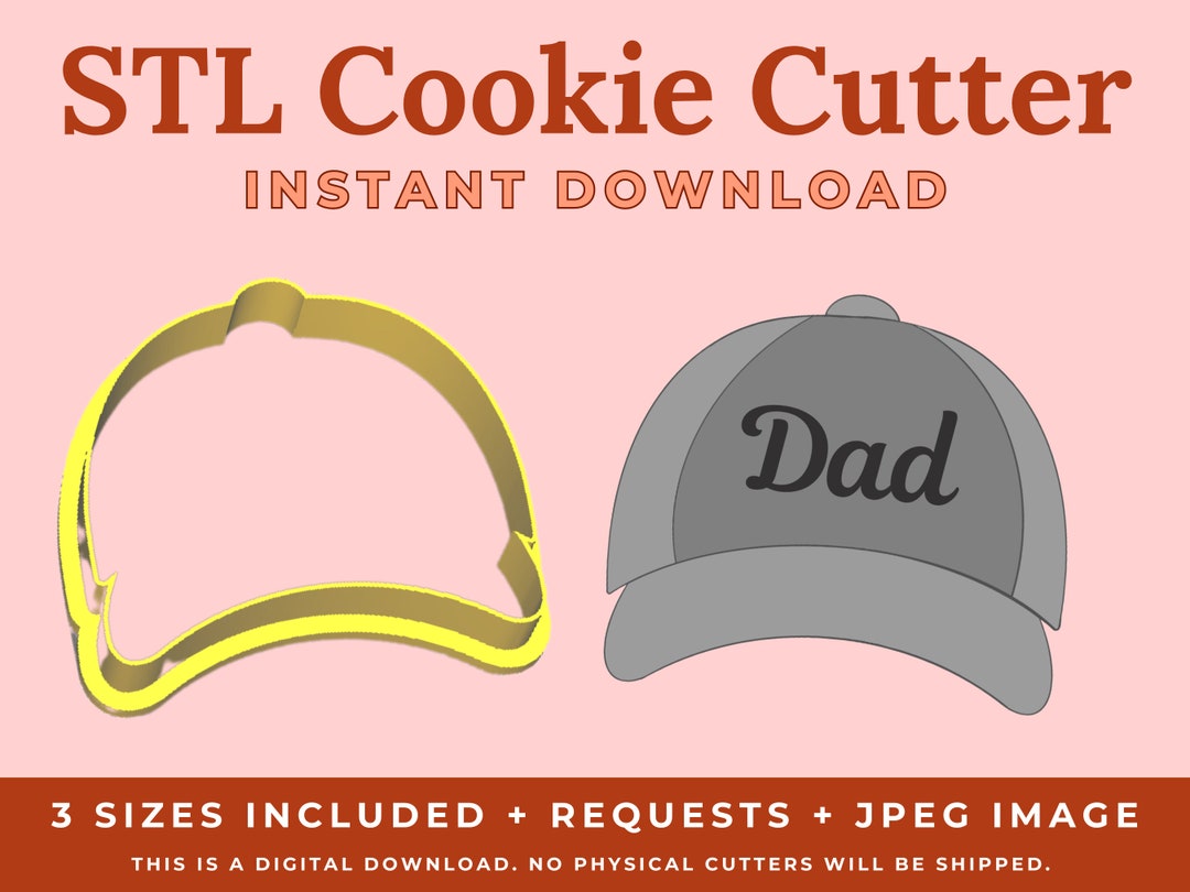 Baseball Cap Cookie Cutter STL File Instant Download for 3D Printing - Etsy