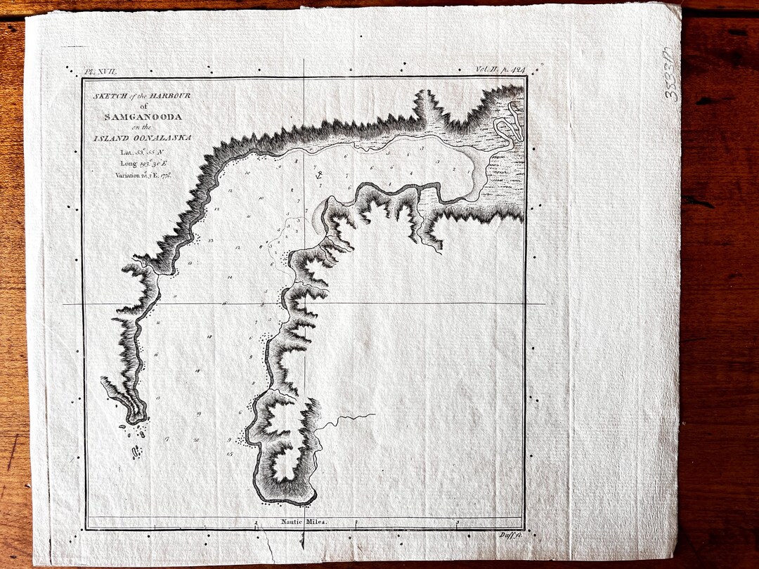 1778 Unalaska Alaska Map: Capt. James Cook Copperplate Engraving - Etsy