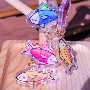 Primary Color Fish Acrylic Charm Chain - Etsy