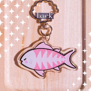 Pink Fin Tuna Acrylic Charm - Etsy