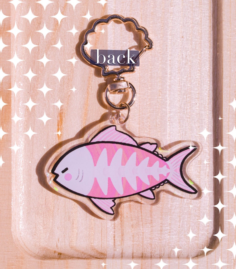 Pink Fin Tuna Acrylic Charm - Etsy